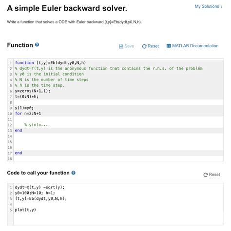 Solved Write A Function That Solves A Ode With Euler
