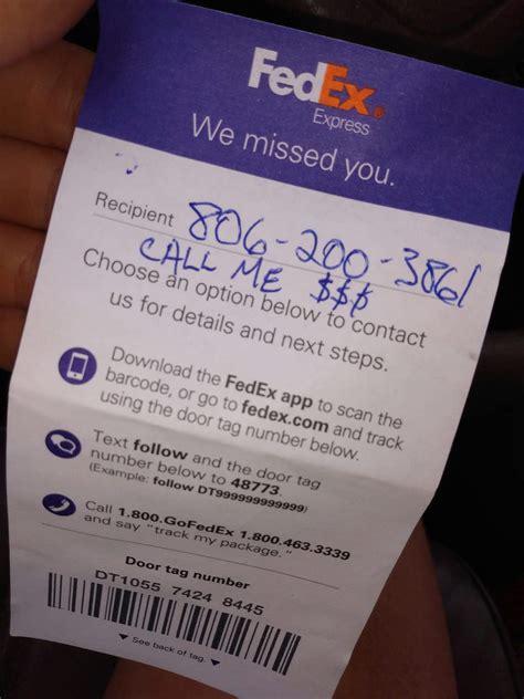 Fedex Tracking Door Tag Number