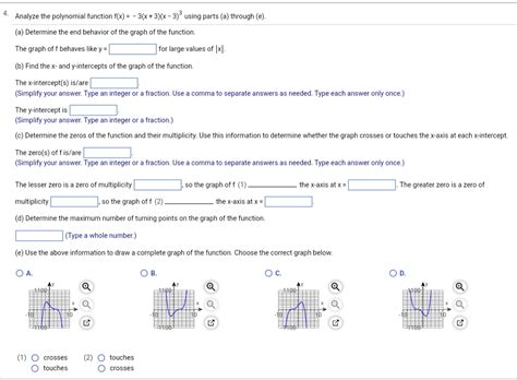 solved analyze the polynomial function f x −3 x 3 x−3 3