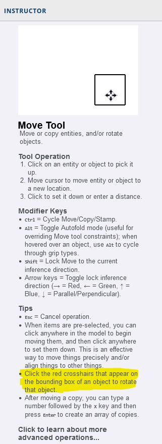 Rotate Functionallity On Move Tool Missing Sketchup For Web Sketchup Community