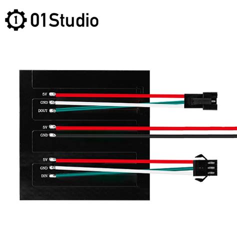 01studio Rgb Pixel Scherm Neopixel Ws2812b Python Vicedeal