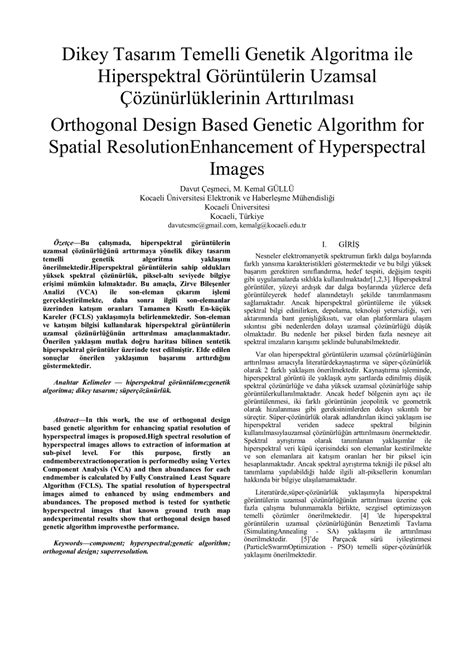 Pdf Orthogonal Design Based Genetic Algorithm For Spatial Resolution