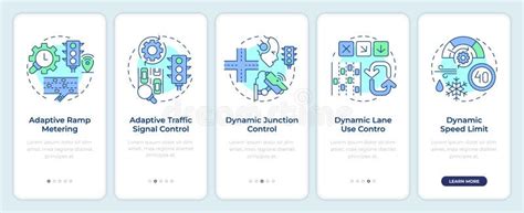 Traffic Management Strategies Onboarding Mobile App Screen Stock Vector Illustration Of Road
