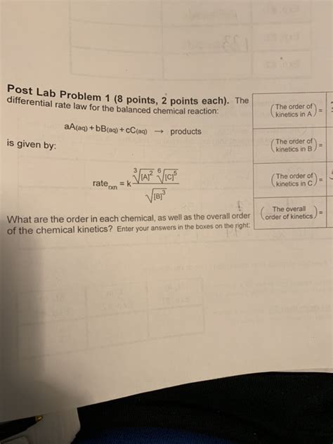 solved post lab problem 1 8 points 2 points each the the