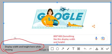 I Need To Display The Width And Height Of The Screenshot While Resizing Is There An Event To