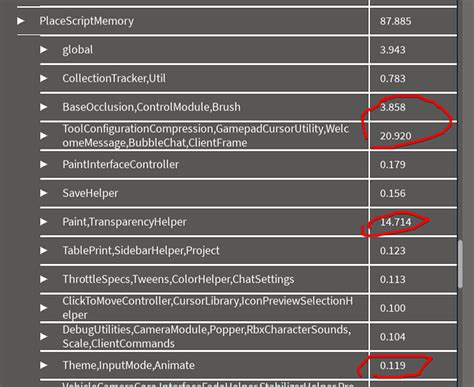 Memory Listing In Developer Console Does Not Sort Properly When Requested Engine Bugs