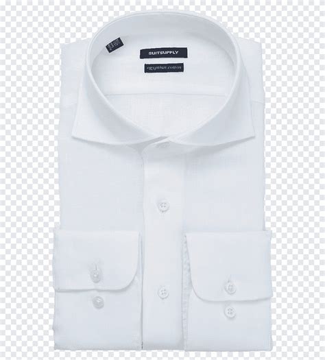 فستان القميص الياقة كم زر ، قميص اللباس أبيض كم Png