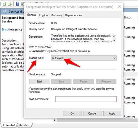 Fix Background Intelligent Transfer Service Will Not Start Error