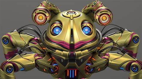 3d Sci Fi Quadruped Robot Rigged Turbosquid 2359151