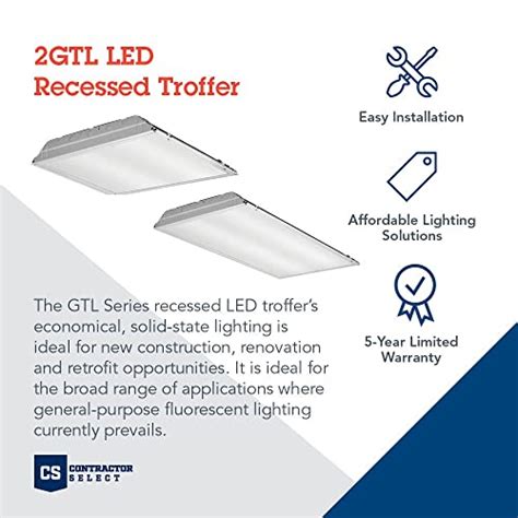 Lithonia Lighting 2gtl2 A12 120 Lp840 2 Ft X 2 Ft Gtl Prismatic Lens Lay In 2000