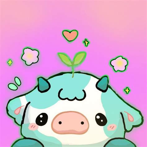 Cute Cartoon Cow Wallpaper