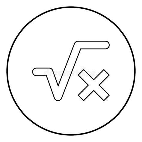 Square Root Of X Axis Icon Black Color Vector Illustration Simple Image Stock Vector