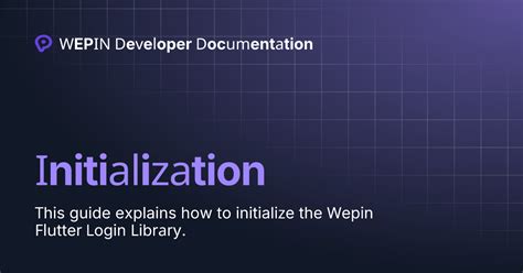 Initialization Wepin Developer Documentation