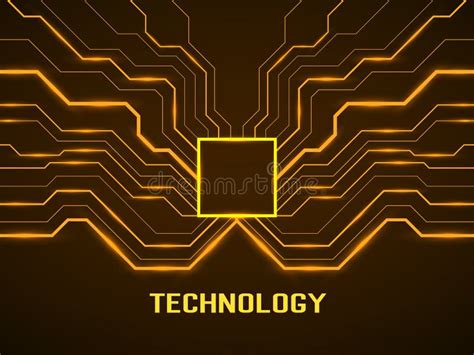 Circuit Board Abstract Technology Background Microprocessor Stock Vector Illustration Of