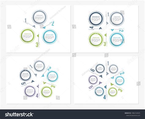 Four Circle Diagram Templates Stock Vector Royalty Free Shutterstock