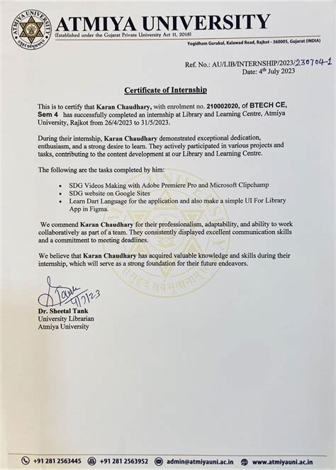 karan chaudhary on linkedin internshipexperience