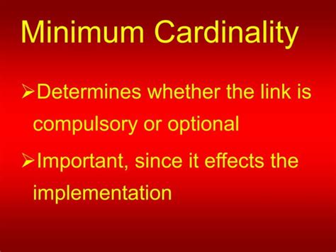 Minimum Cardinality And Roles In Relationship And Dependencies Ppt