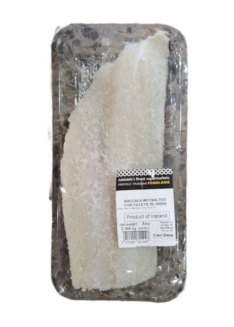 Baccala Wet Salted Cod Fillets 400g Adelaides Finest Supermarkets