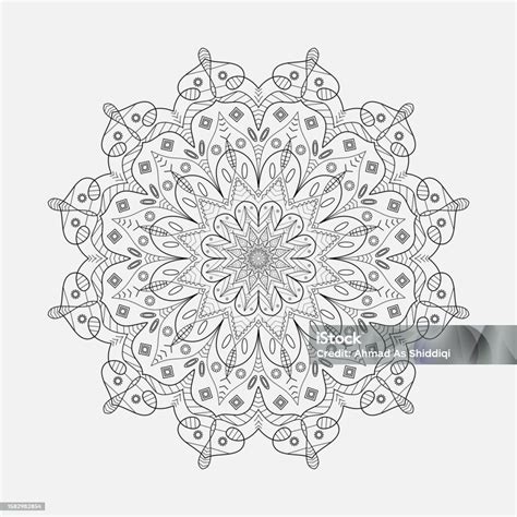인쇄할 수 있는 채색을 위해 투명한 배경에 장식용 고급 만다라 패턴 0명에 대한 스톡 벡터 아트 및 기타 이미지 0명 검은색 귀한 보석 Istock