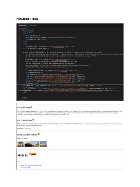 Project Html Pdf