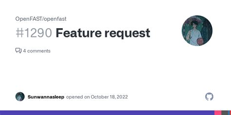 Feature Request · Issue 1290 · Openfastopenfast · Github