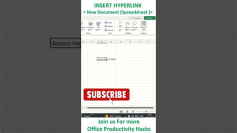 Open New Spreadsheet With Hyperlink In Excel
