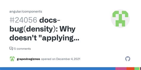 Docs Bugdensity Why Doesnt Applying Density Describe How To Apply Density · Issue 24056