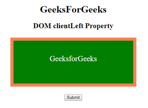 HTML DOM ClientLeft Property StackLima