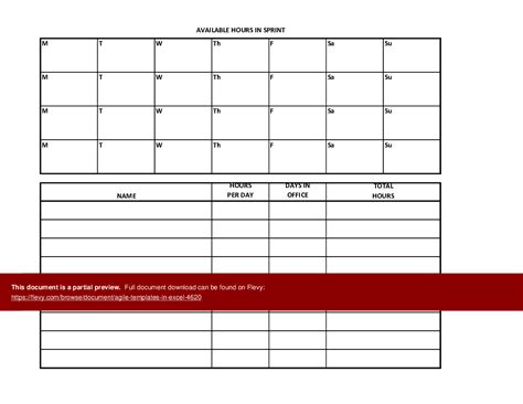 Agile Templates Excel XLS