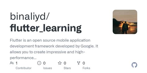 Github Binaliyd Flutter Learning Flutter Is An Open Source Mobile