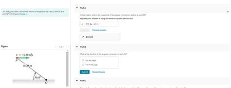 Solved A 380kg ﻿rock Has A Horizontal Velocity Of Magnitude