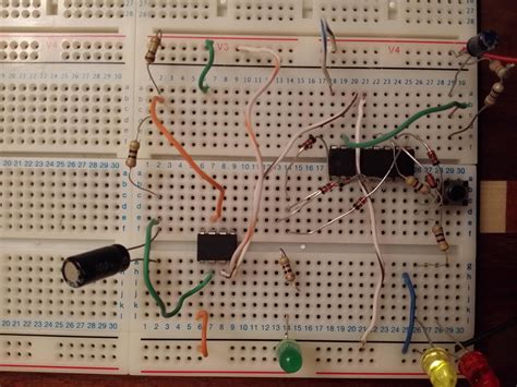 Led Circuit On Breadboard