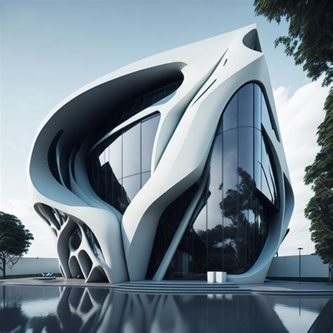 Premium Ai Image Modern Futuristic Glass Building