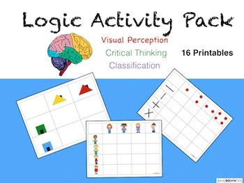 Logic Activity Pack Ages 4 7 By Jady Alvarez TPT