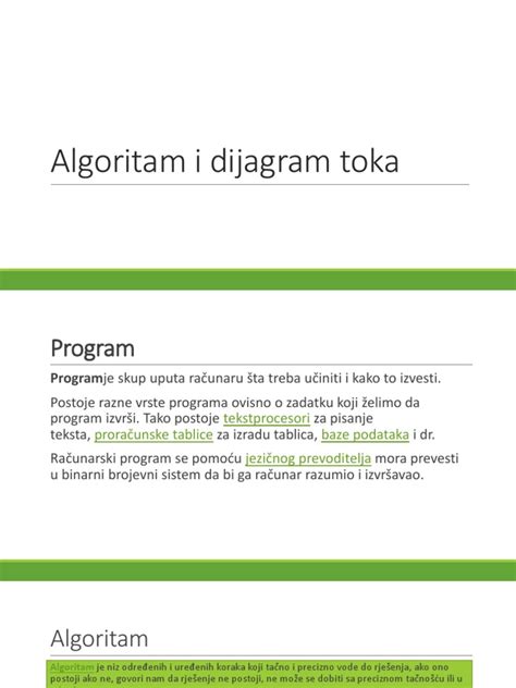 Algoritam I Dijagram Toka Pdf