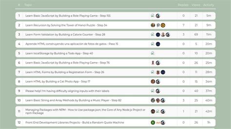Freecodecamp Forum Homepage