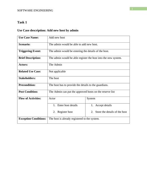 Software Engineering Assignment Use Cases And Prototype