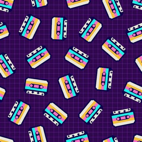 Premium Vector Vector Colorful Seamless Retro Pattern Fashion Style