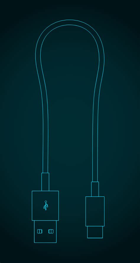 Usb Type A To Usb Type C Cable Vector Art At Vecteezy