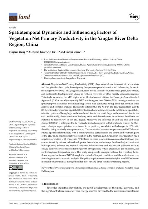 Pdf Spatiotemporal Dynamics And Influencing Factors Of Vegetation Net Primary Productivity In