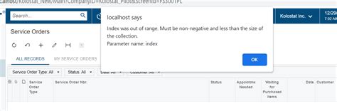 Index Was Out Of Range Must Be Non Negative And Less Than The Size Of The Collection Parameter