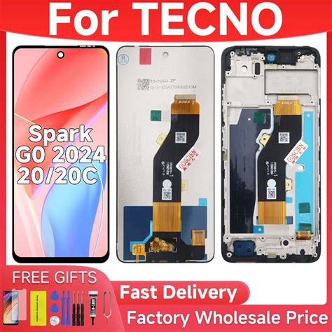 Tecno Spark Go 2024 Bg6 Spark 20 20c Kj5 Bg7 Lcd Display Touchscreen Digitizer Panel Lcd With