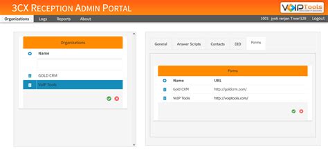 Reception Console V18 Voiptools