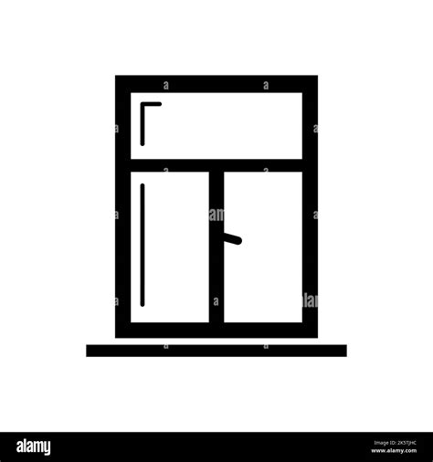 Windows Icon Glyph Style Architecture Elements Black Icons Isolated On White Background