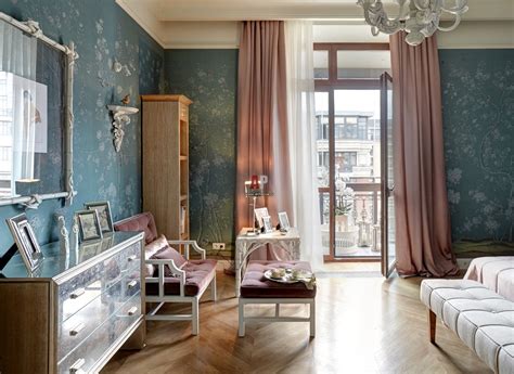 Фото интерьера спальни квартиры в стиле неоклассика