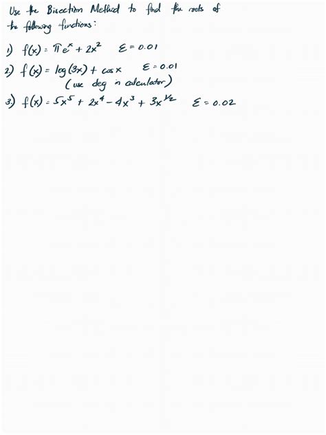 Labwork 01 Bisection Method Pdf