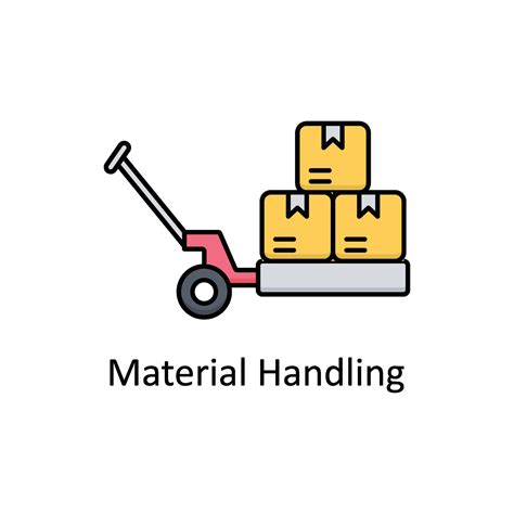 Material Handling Vector Filled Outline Icon Design Illustration Manufacturing Units Symbol On