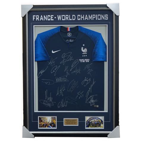 France Signed 2018 World Cup Champions Signed Jersey Framed 100 Authe