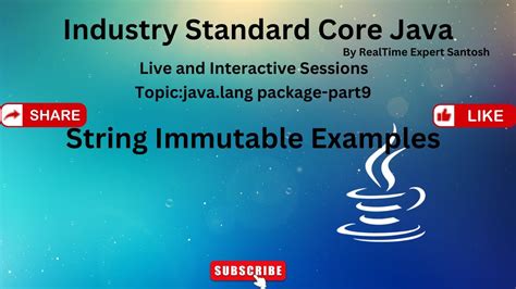 String Immutable Examples Core Java Tutorialfullstackjavajava Tutorial Java For Beginners
