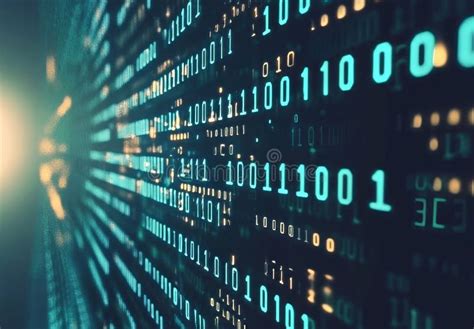 A Green Matrix Code Background That Cascades Creating A Futuristic Feel Stock Image Image Of